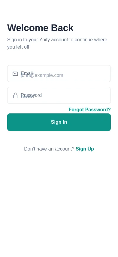 Ynify Auth Flow