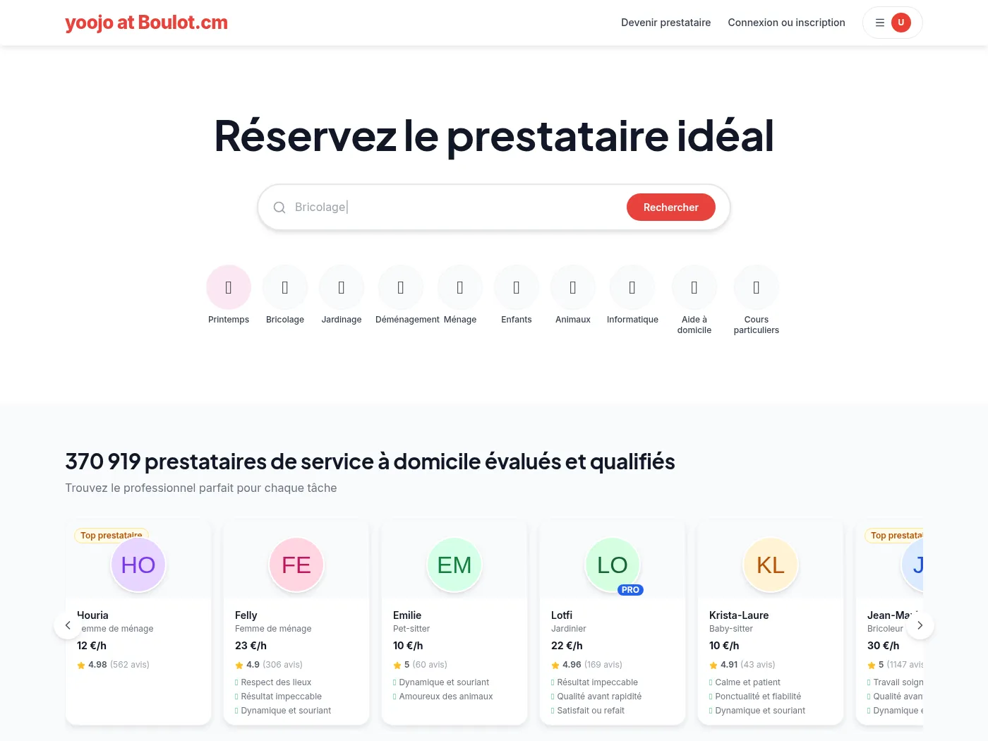 Yoojo Web Clone