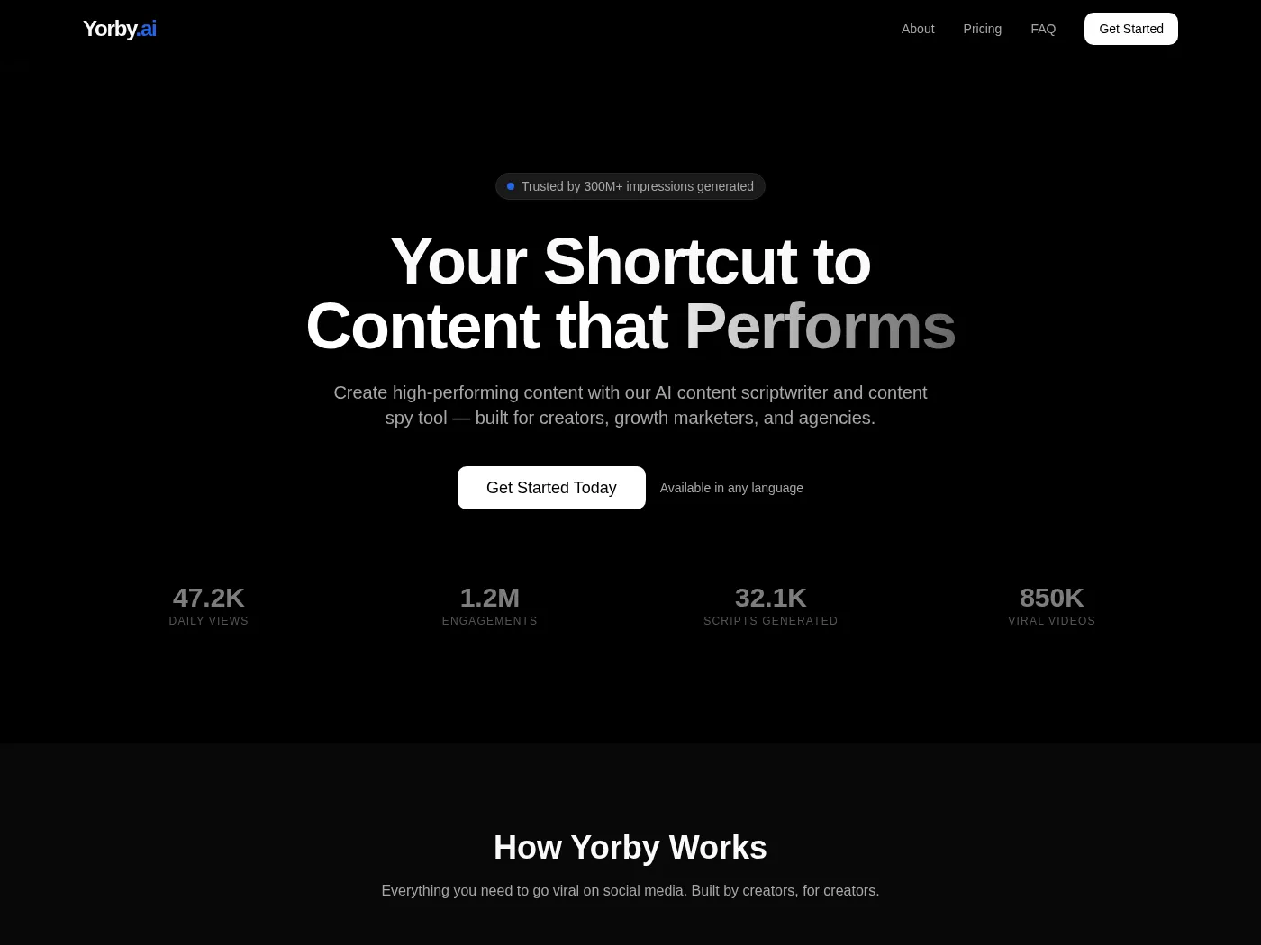 Yorby AI Web Clone