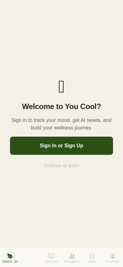 You Cool? Wellness App