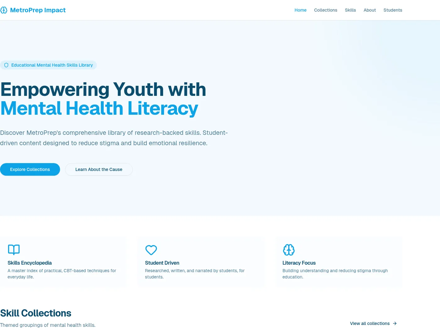MetroPrep Impact—Youth Mental Health