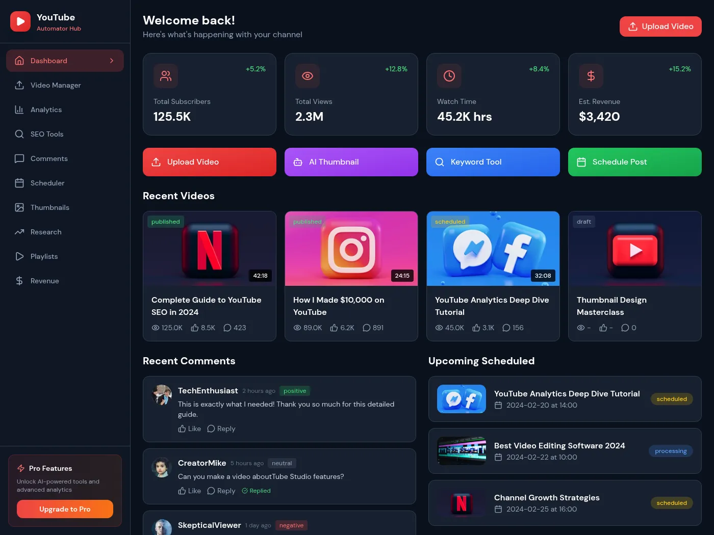YouTube Automator Hub