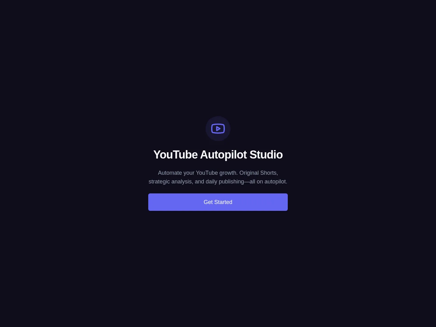 YouTube Autopilot Studio