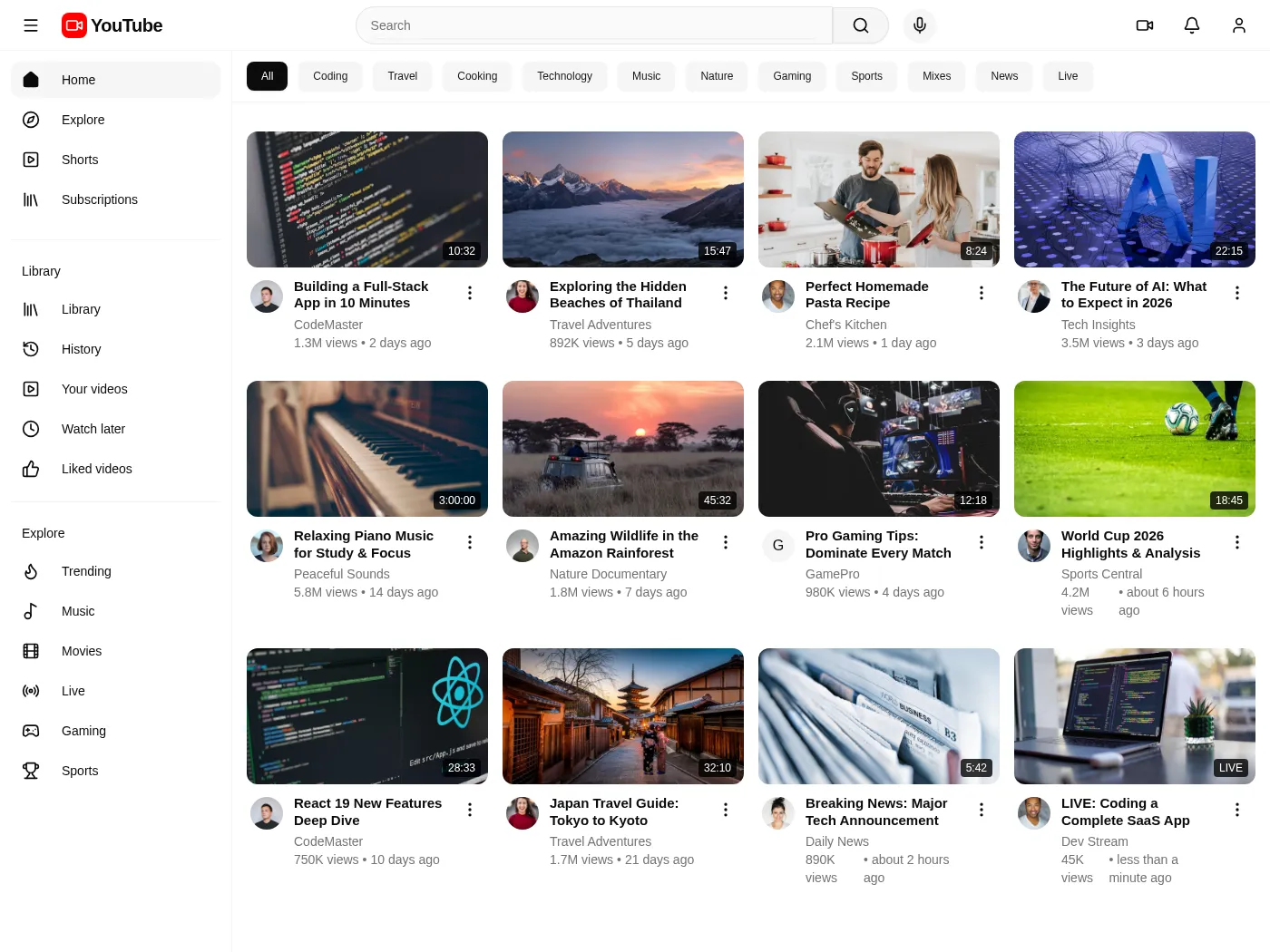 YouTube Clone