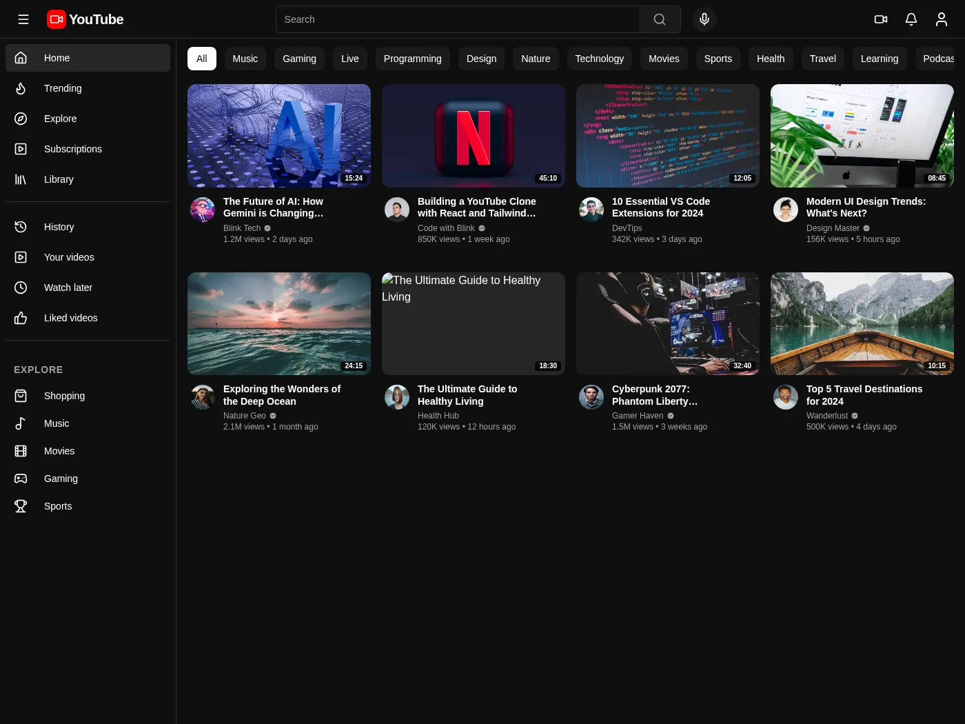 YouTube Clone