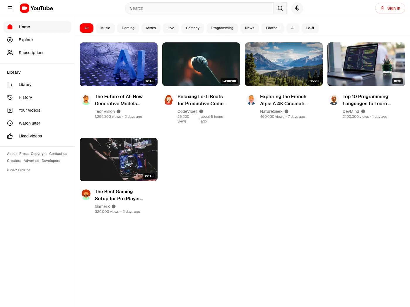 YouTube Clone
