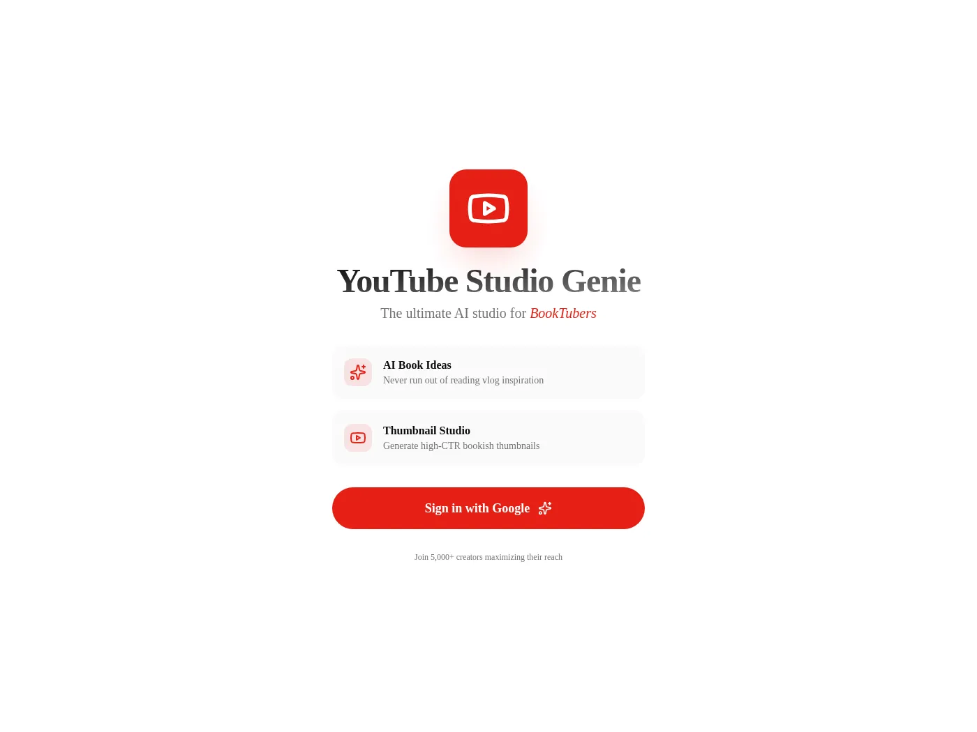 YouTube Studio Genie