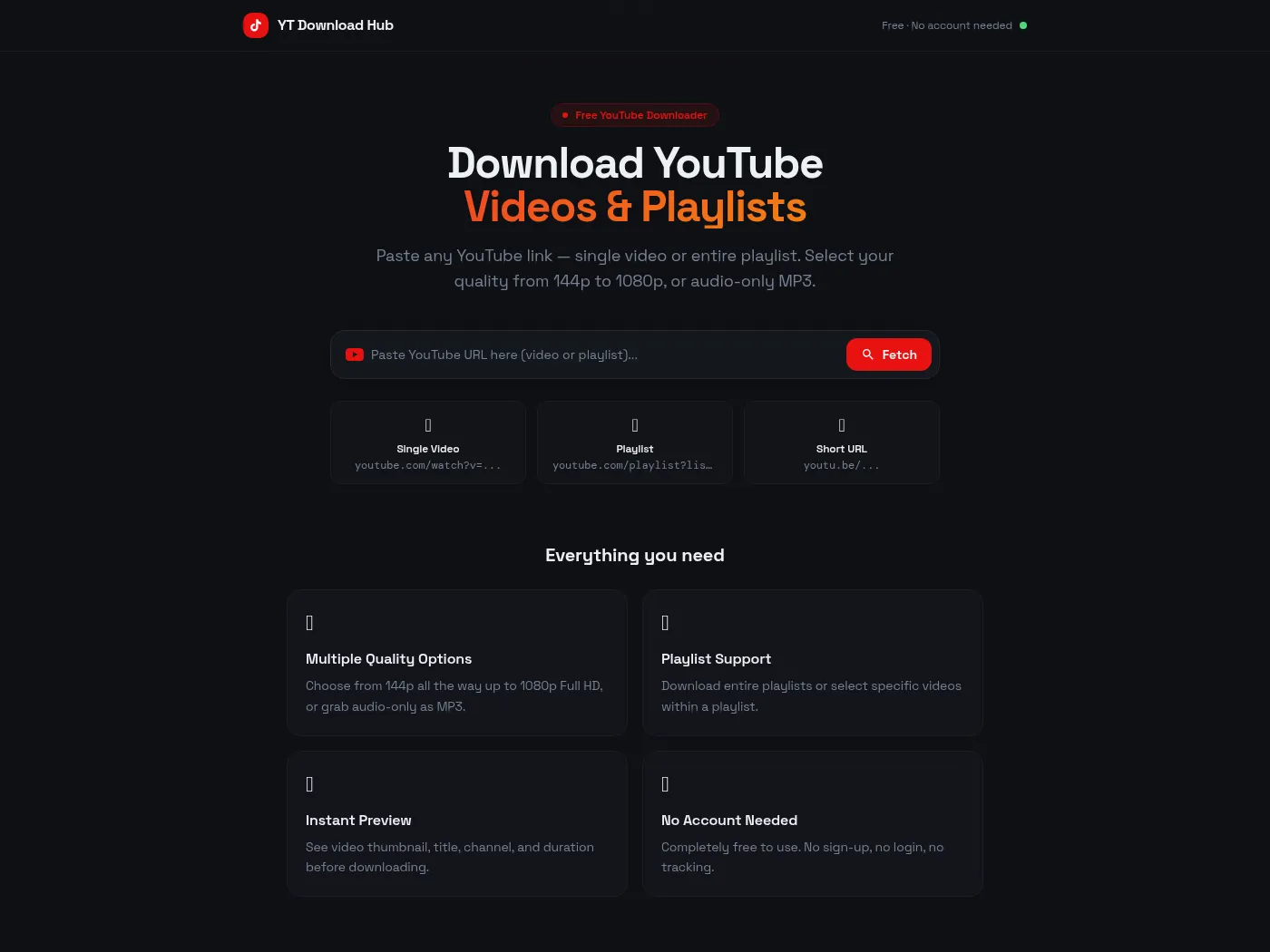 YouTube Download Hub