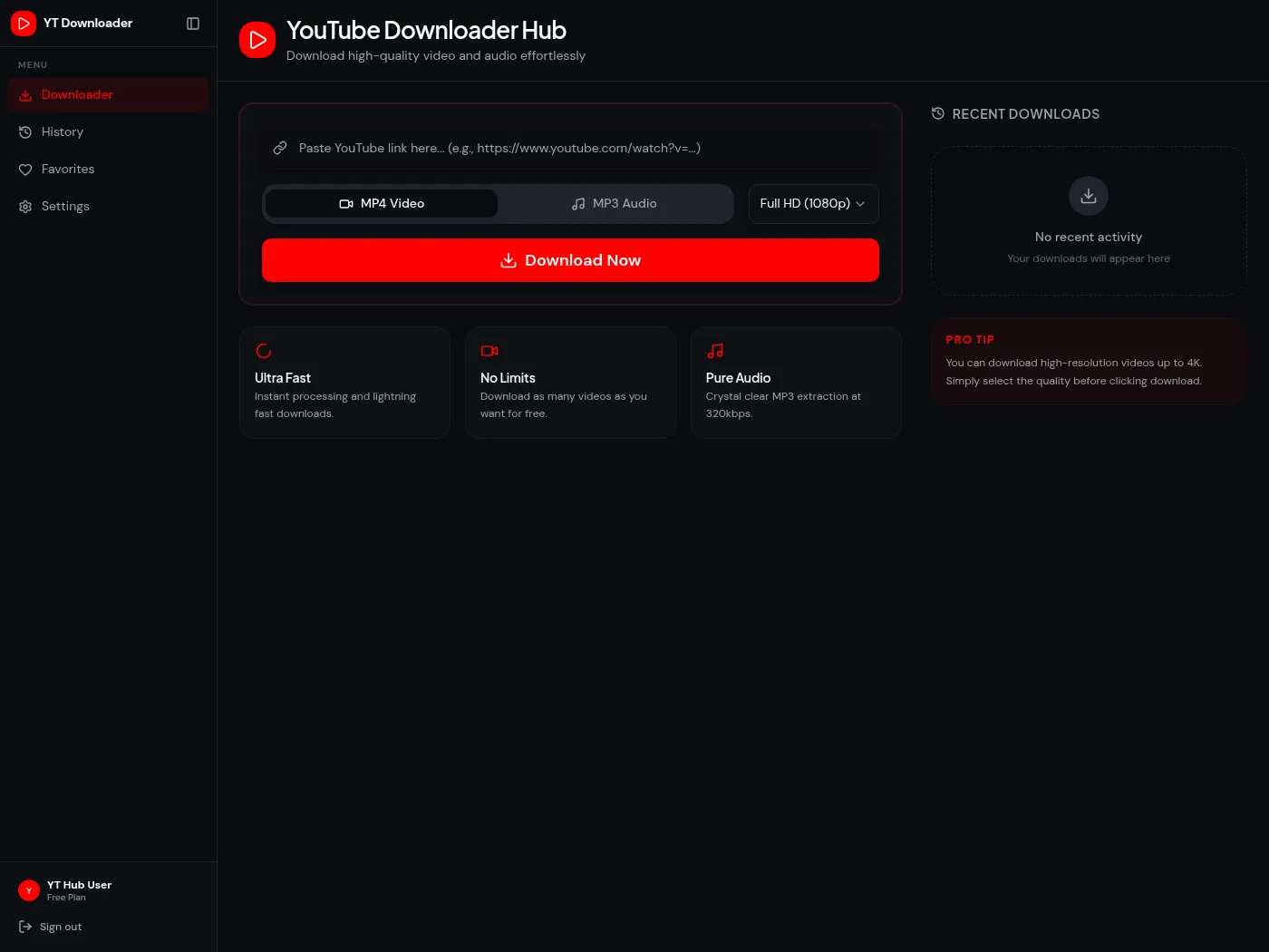 YouTube Downloader Hub