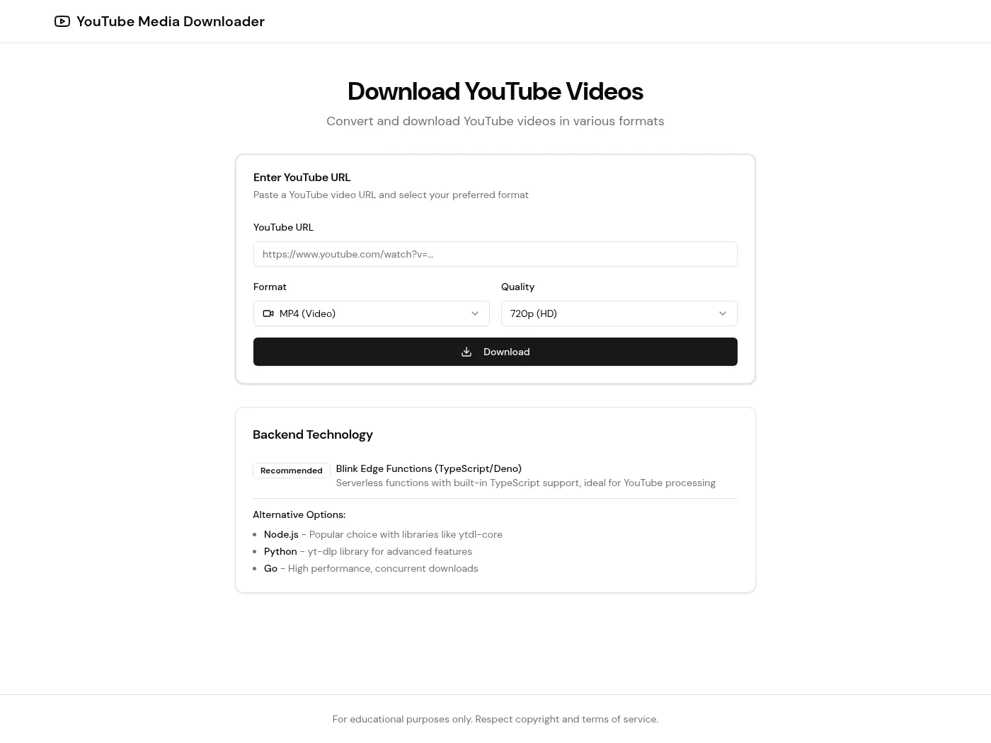 YouTube Media Downloader