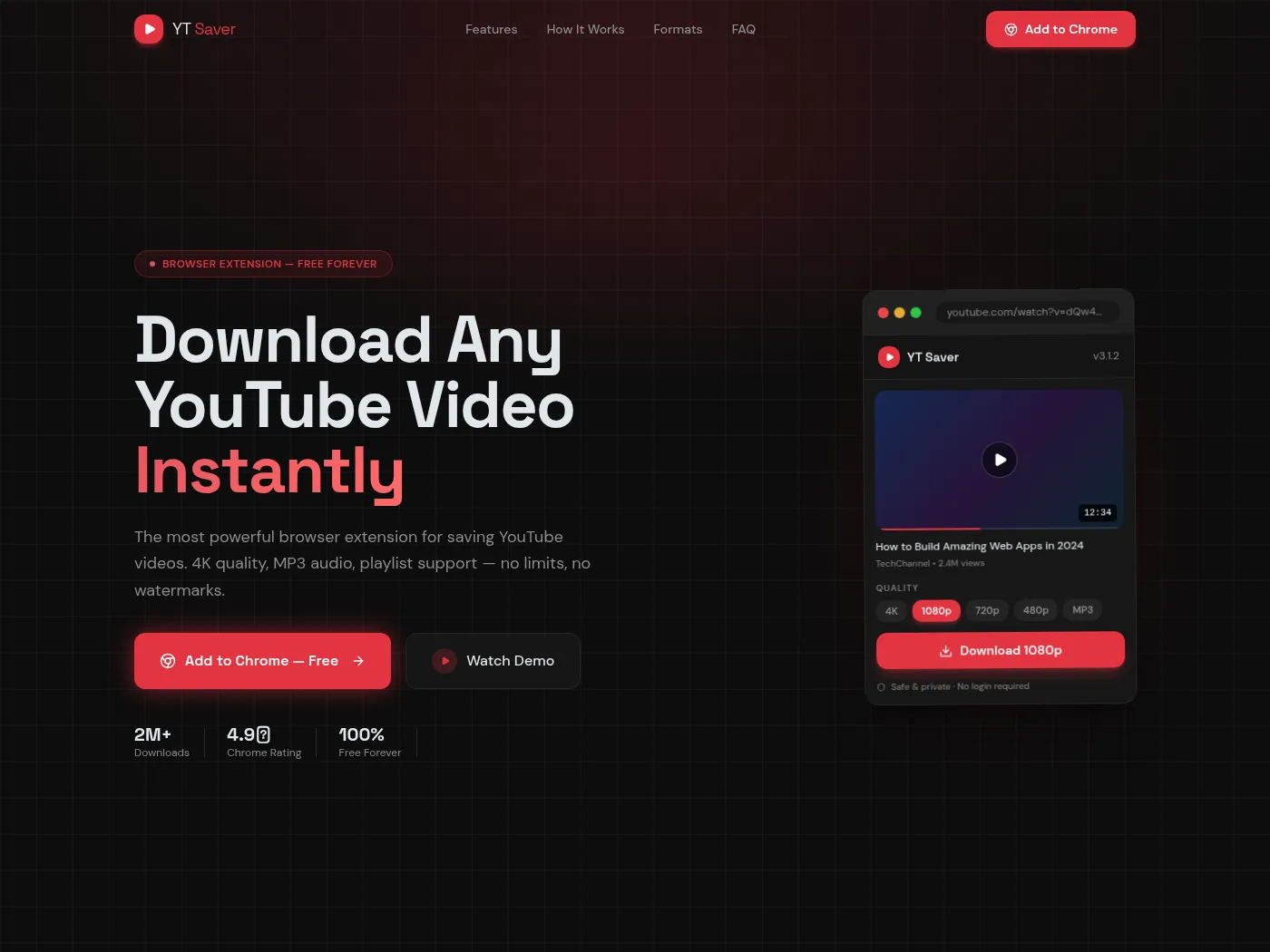 YouTube Saver Extension
