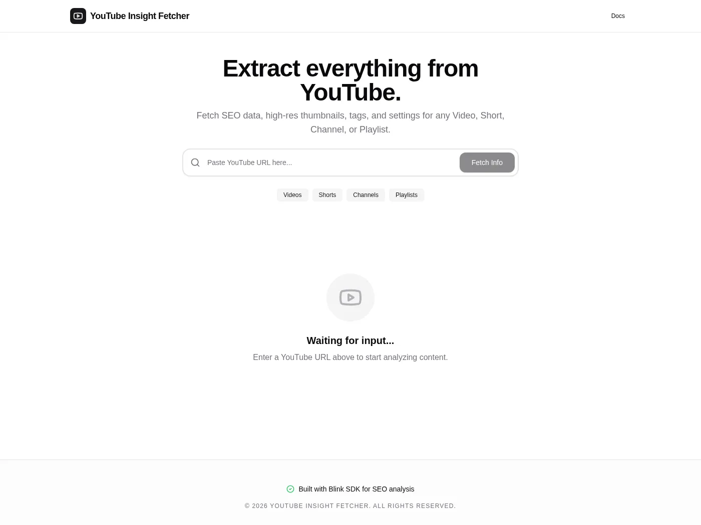 YouTube Insight Fetcher