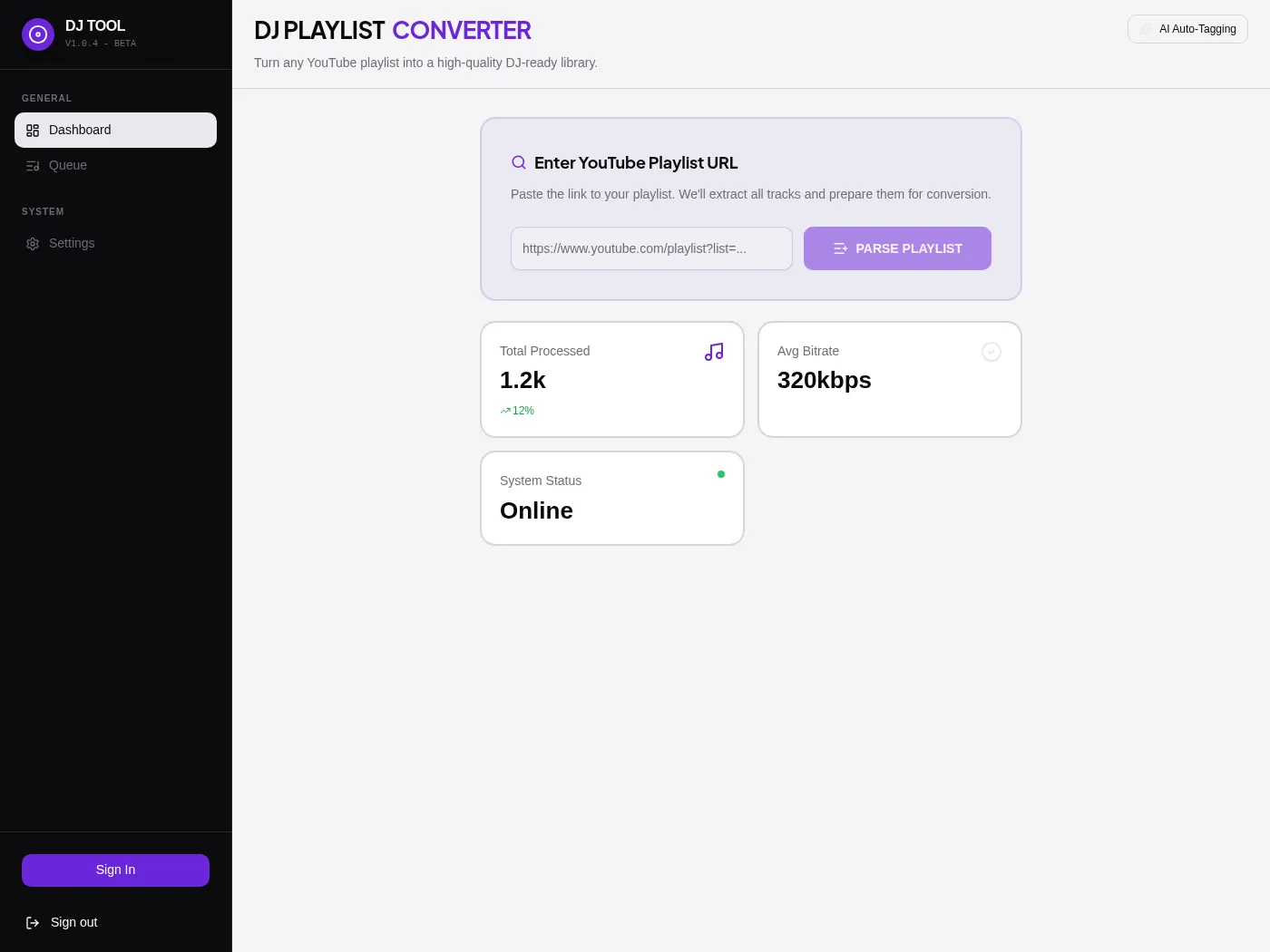 DJ Playlist MP3 Converter