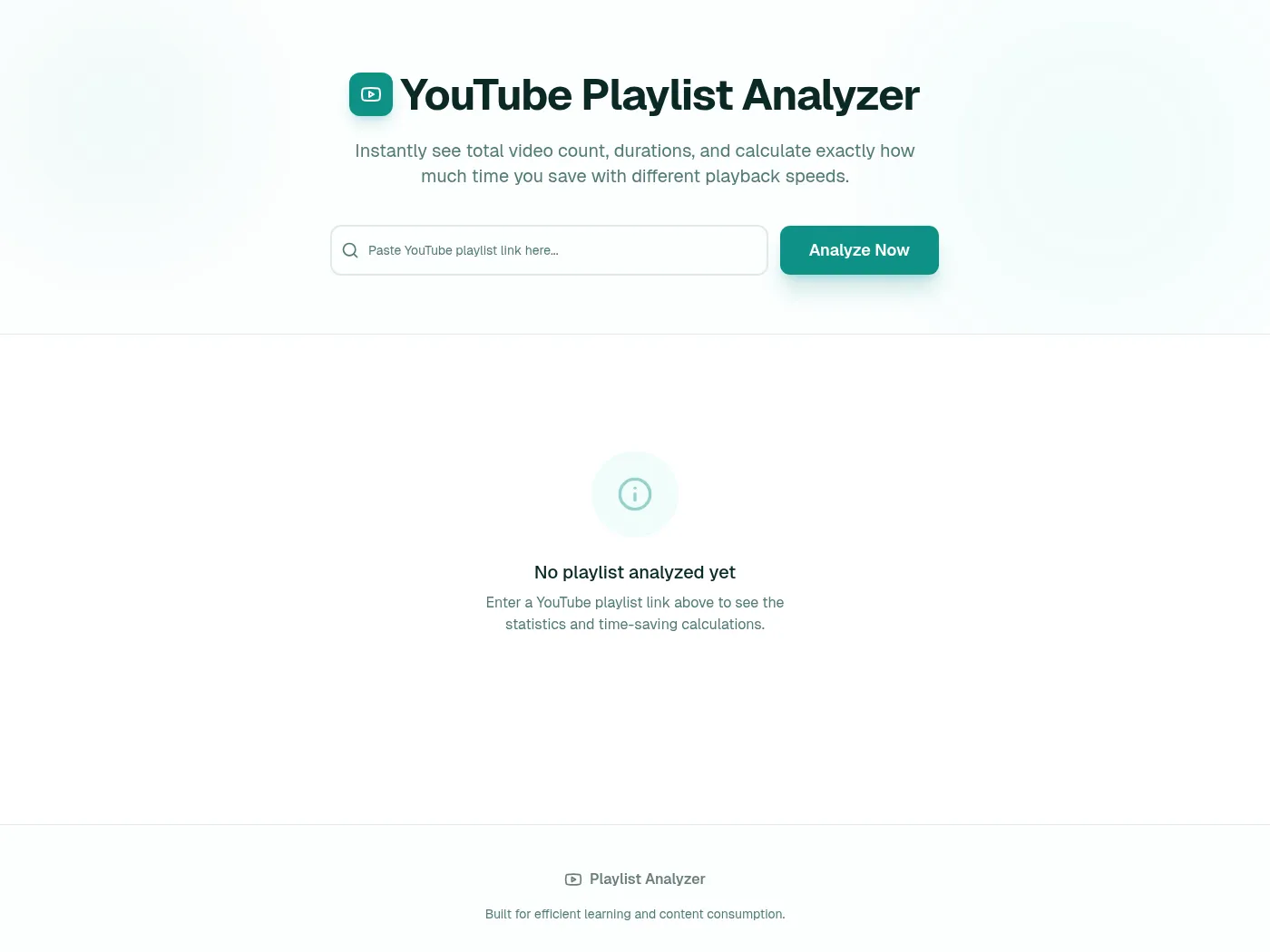 Playlist Time Analyzer