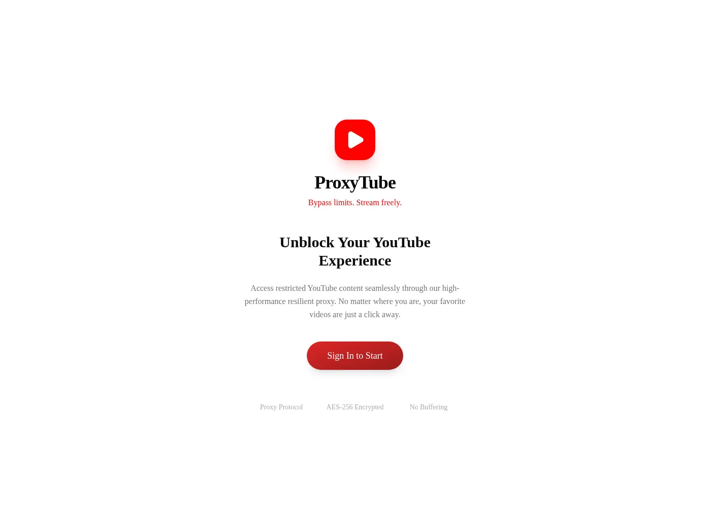 Unblockable YouTube Proxy