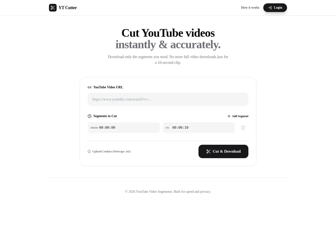 YouTube Video Segmenter