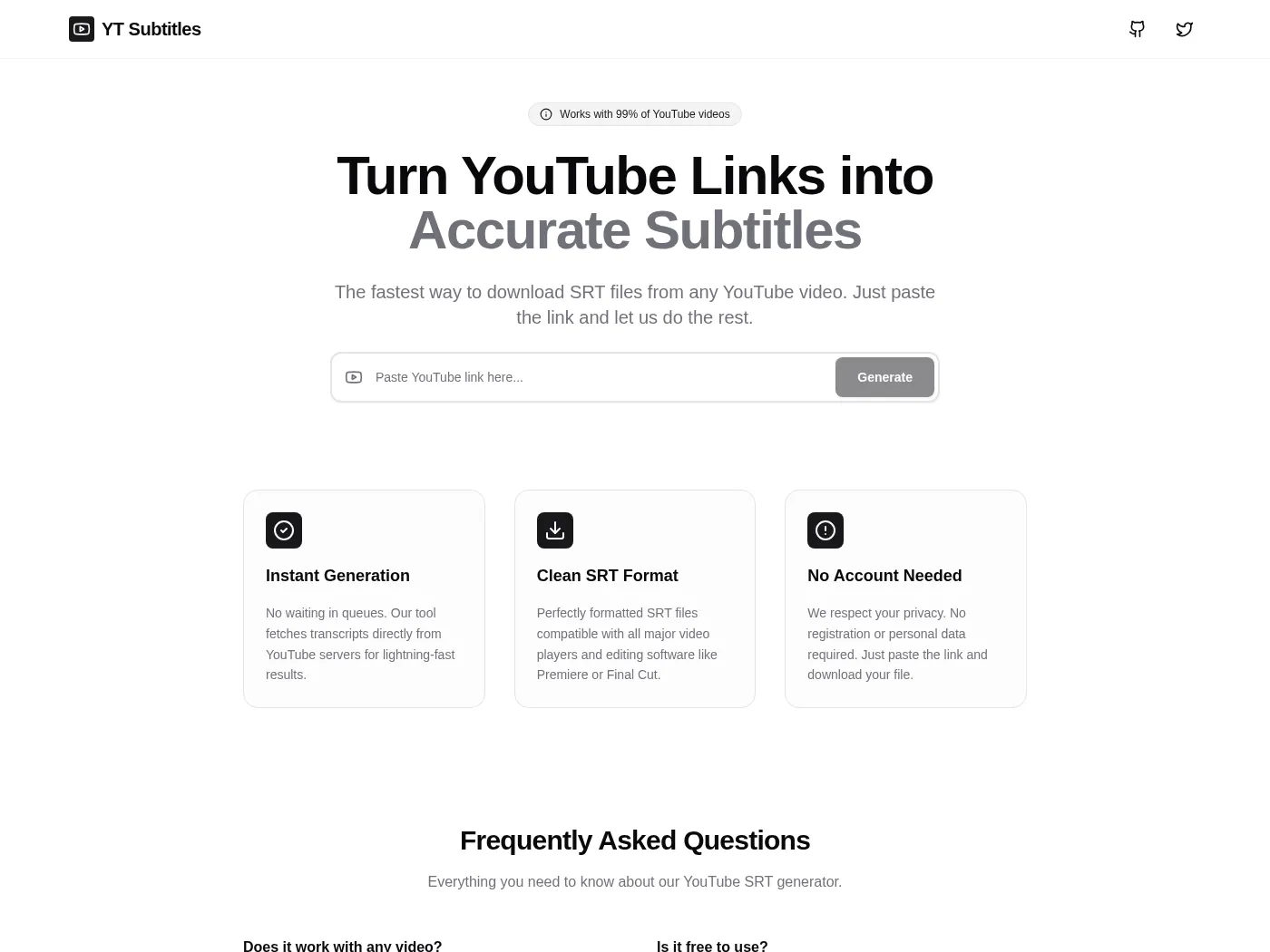 YouTube SRT Generator