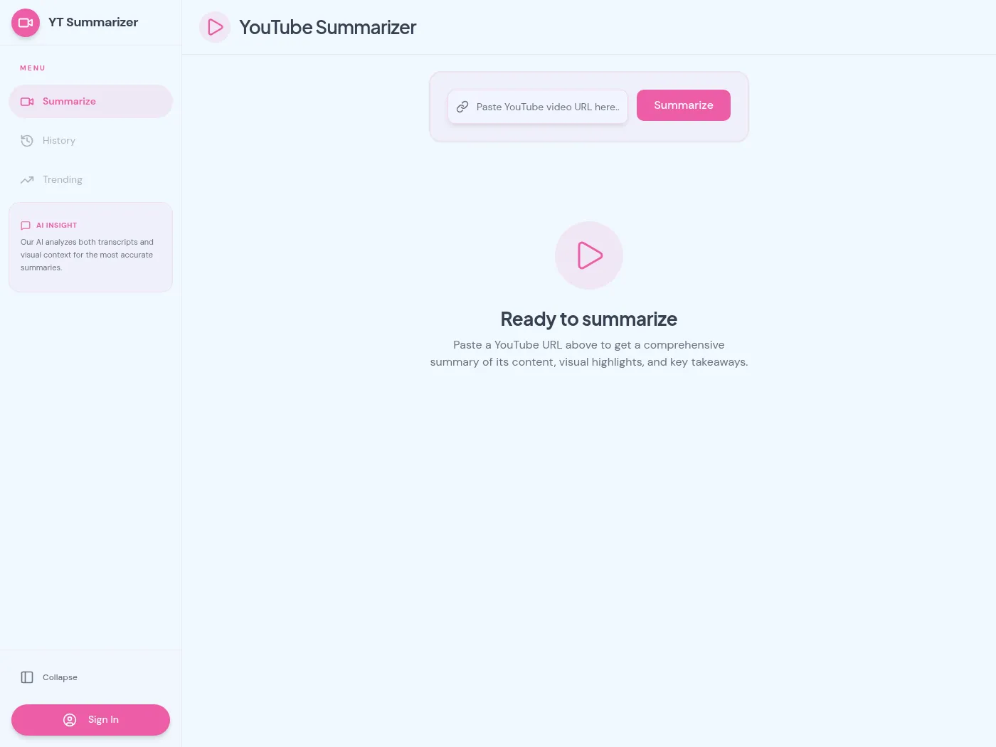 YouTube Video Summarizer