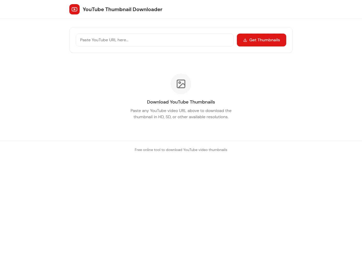 YouTube Thumbnail Downloader