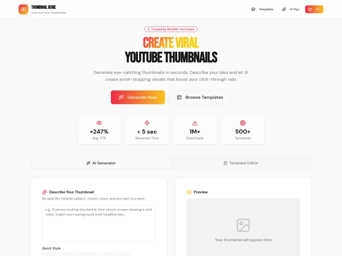 Viral Thumbnail Genie