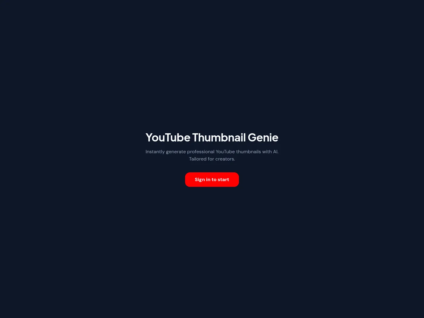YouTube Thumbnail Genie