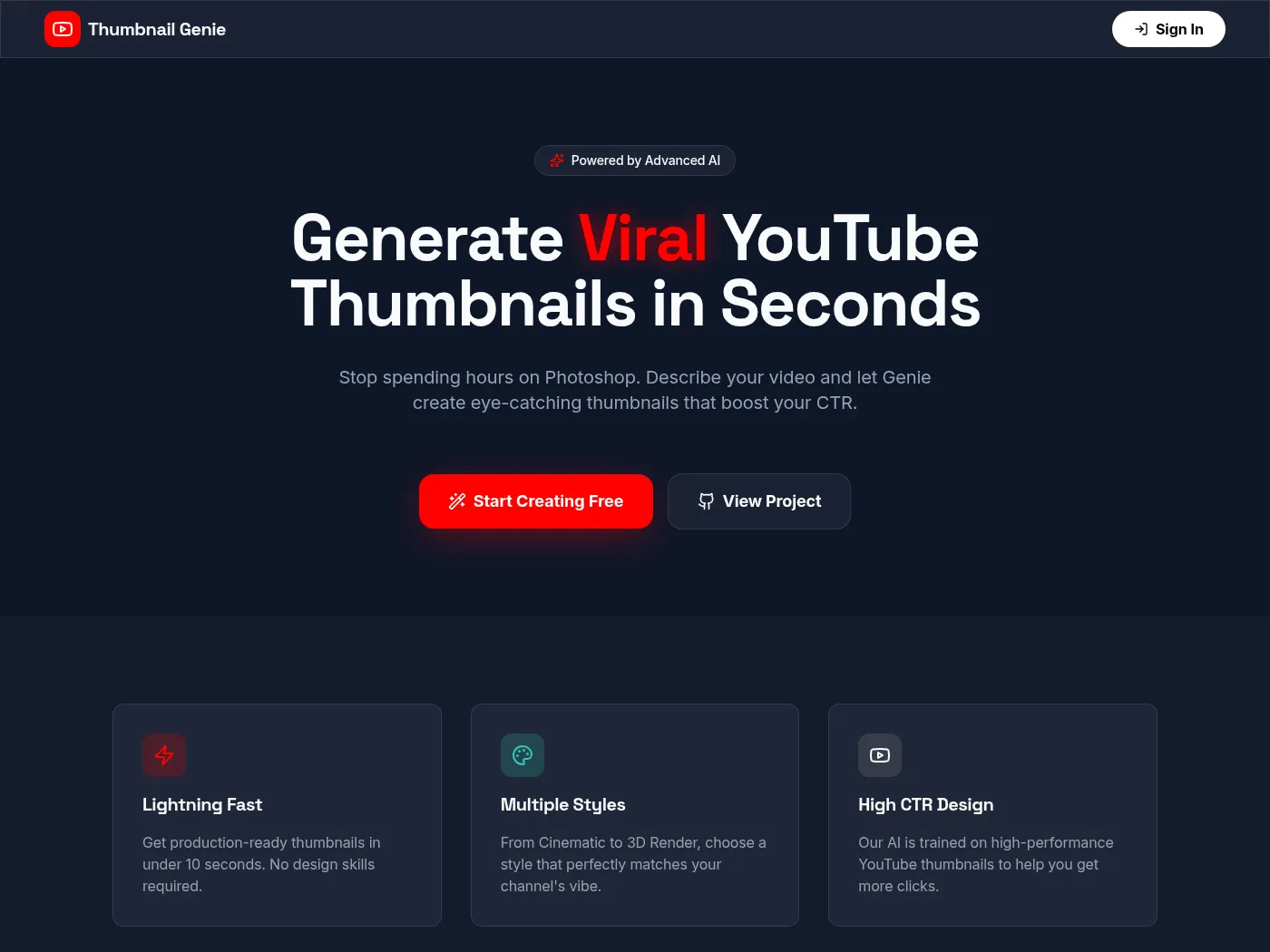YouTube Thumbnail Genie