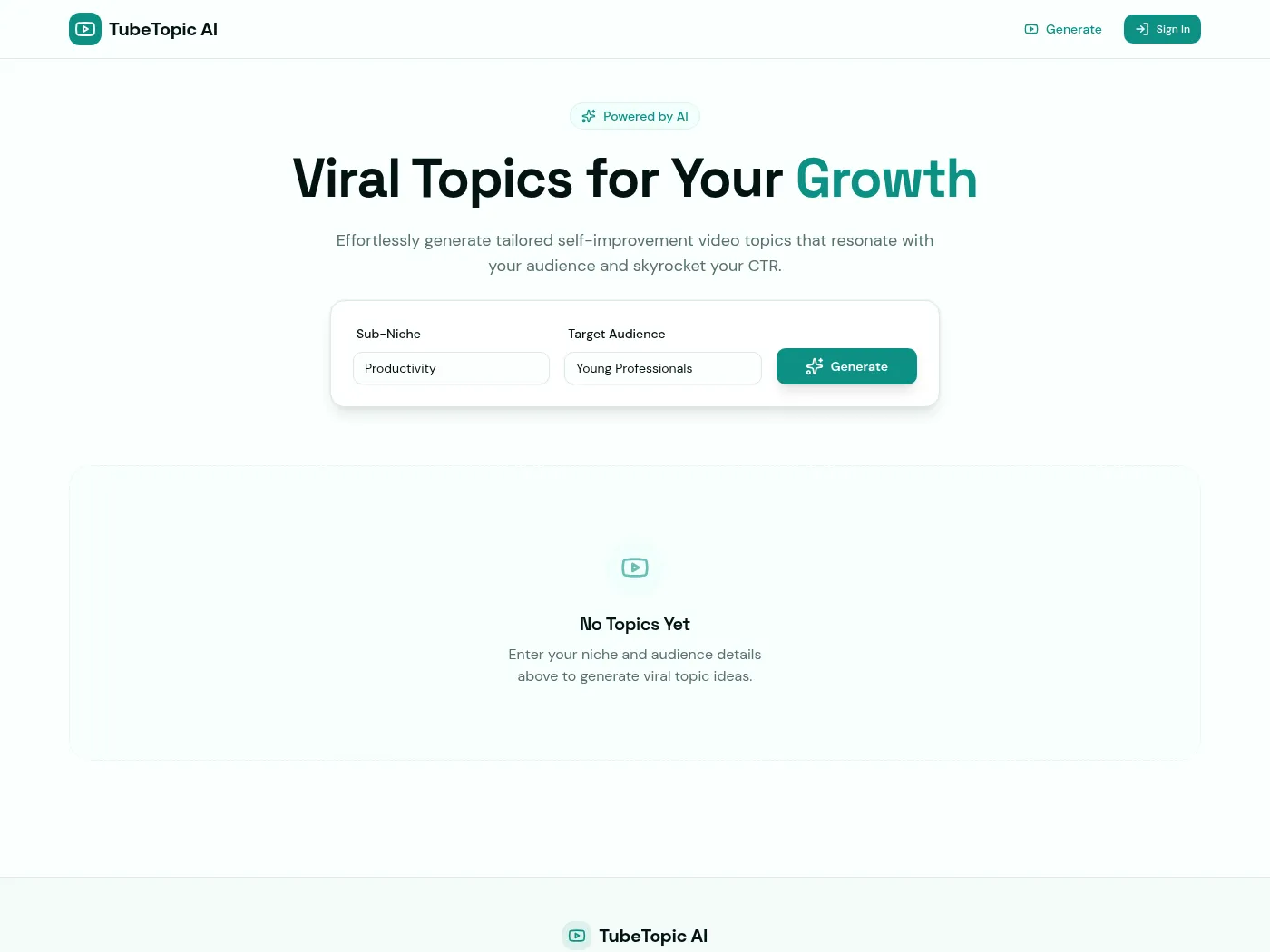 YouTube Topic Generator