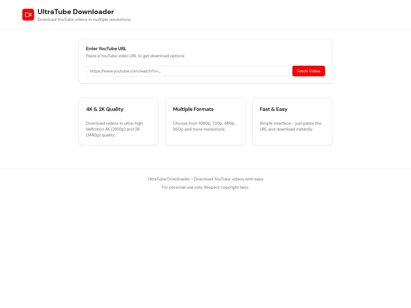 UltraTube Youtube Downloader