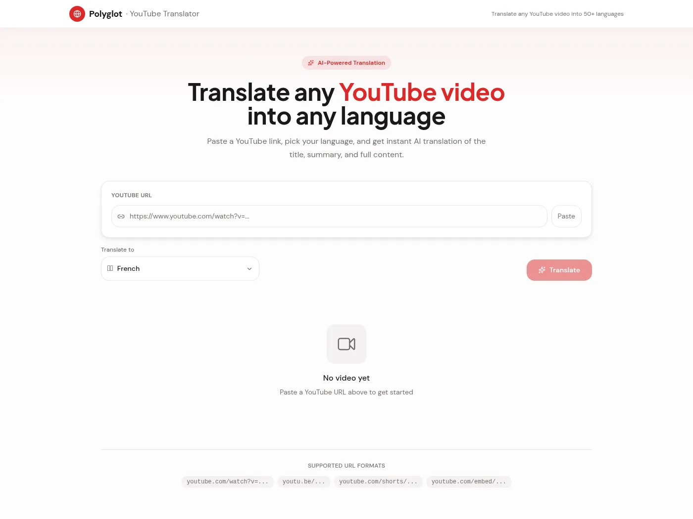 Polyglot YouTube Site