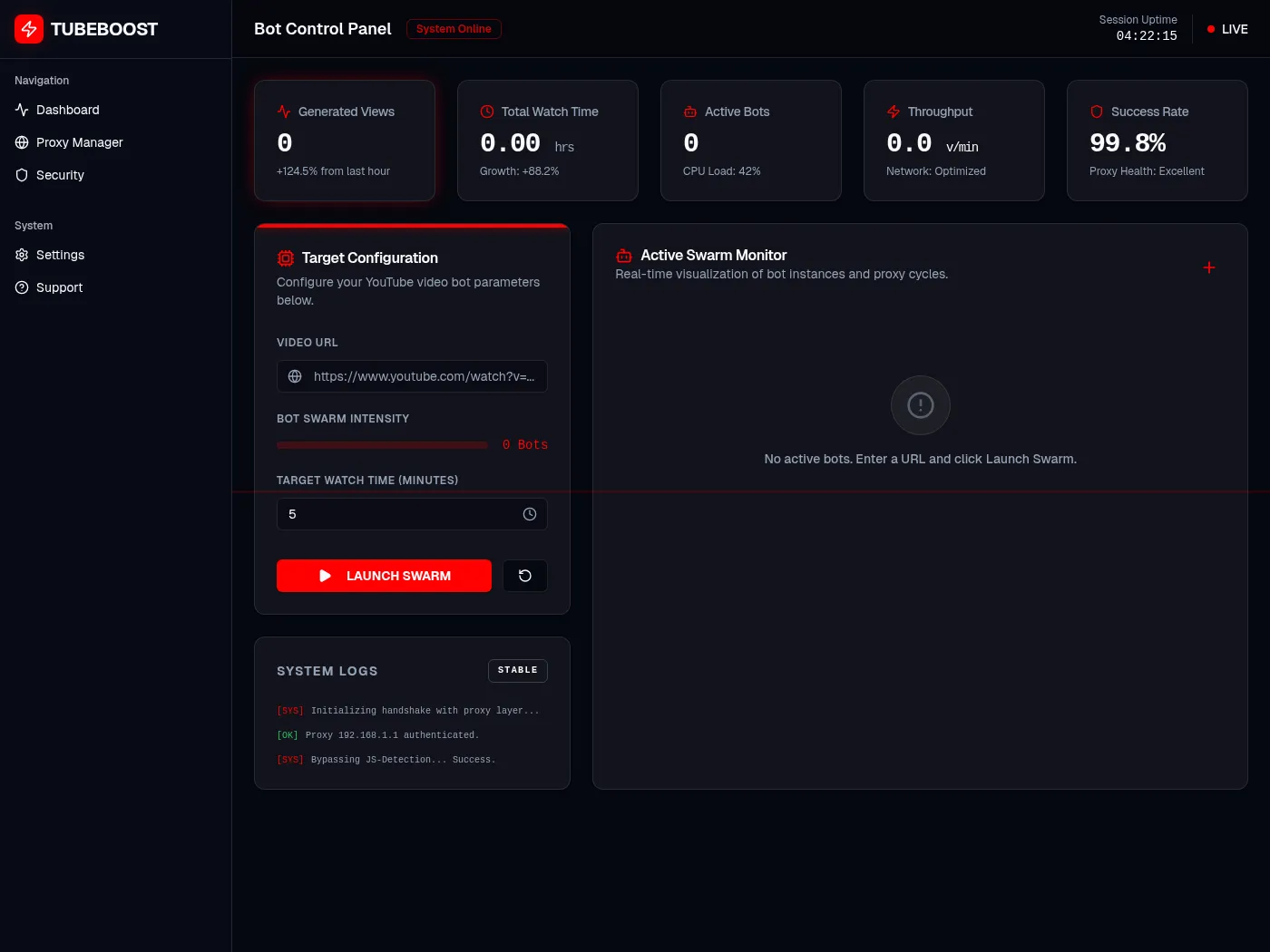 Unlimited YouTube Views Bot