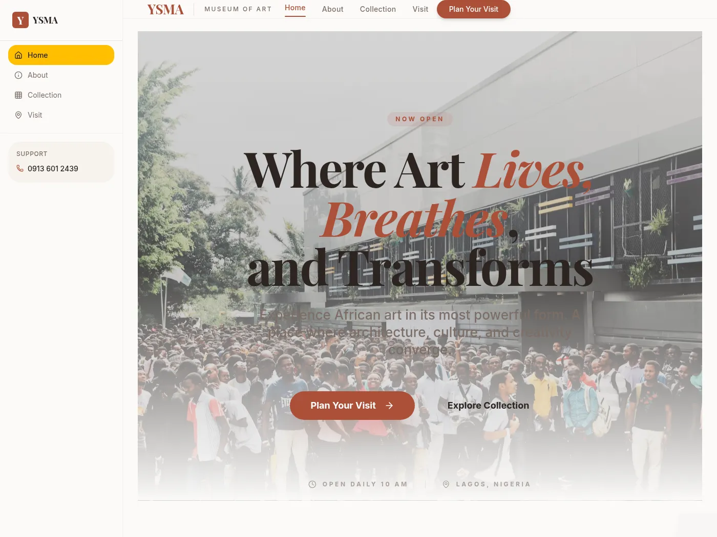 YSMA Experience Website