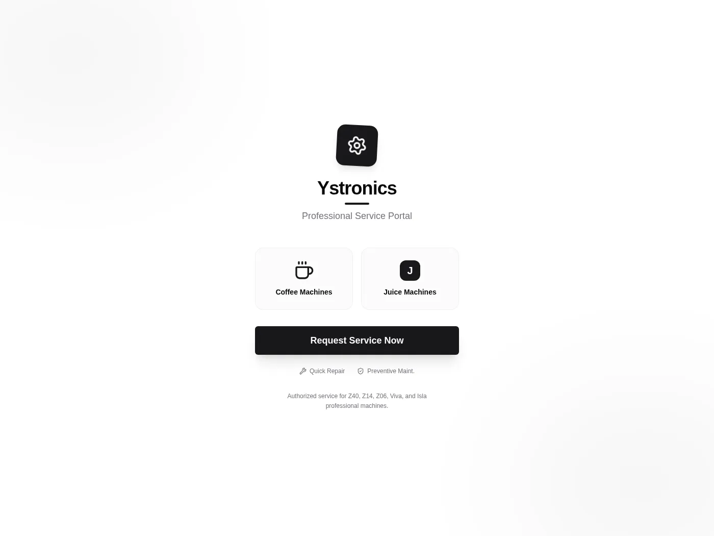 Ystronics Service Portal