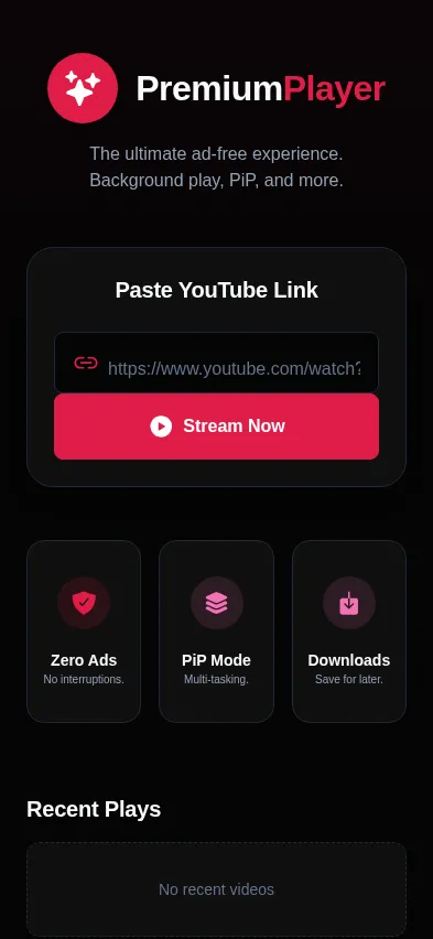 Ad-Free YouTube Player