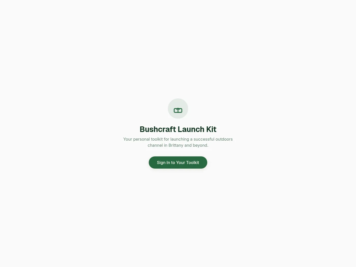 Bushcraft Channel Launch Kit