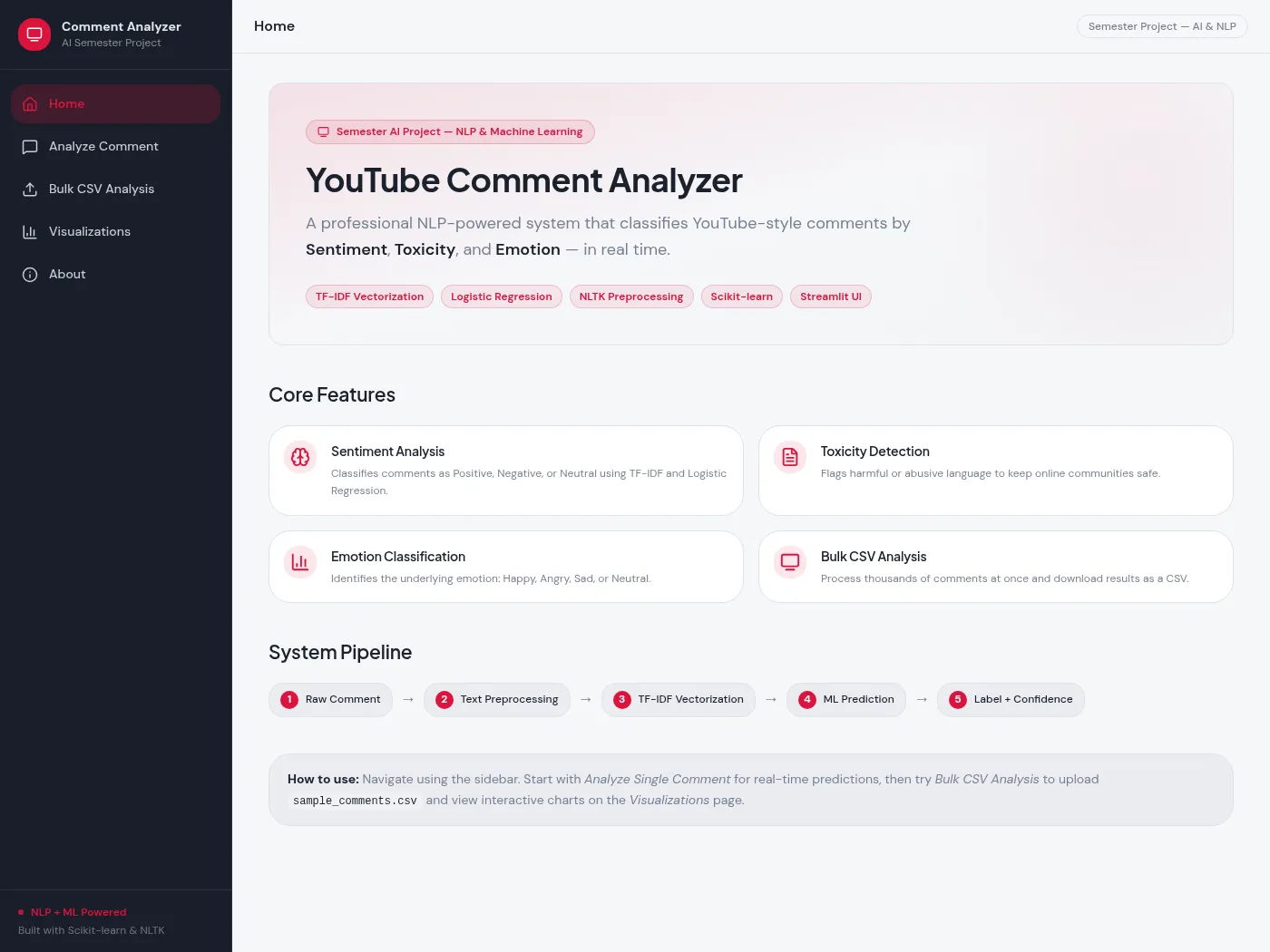 YouTube Comment Analyzer