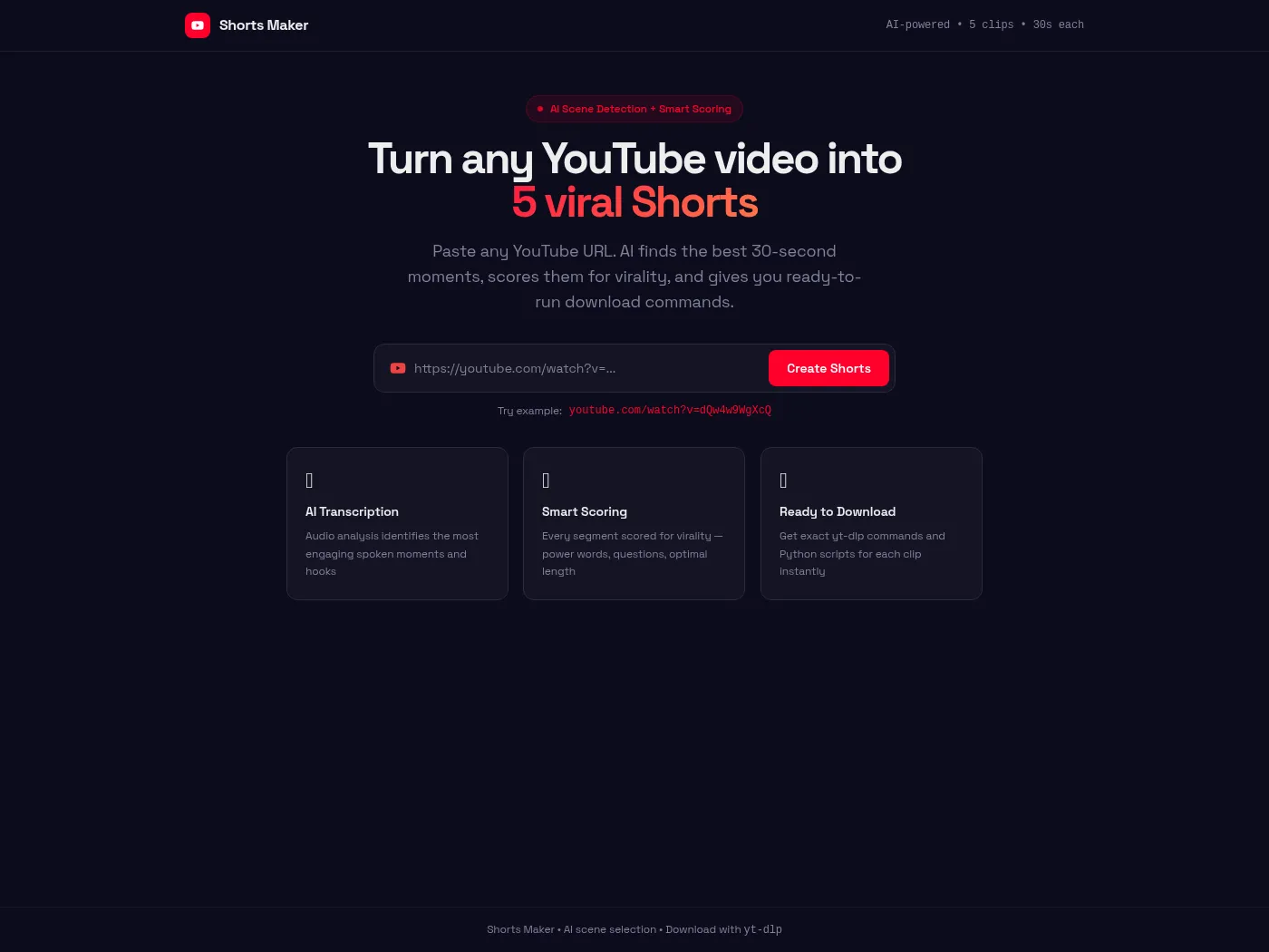 YouTube Shorts Maker