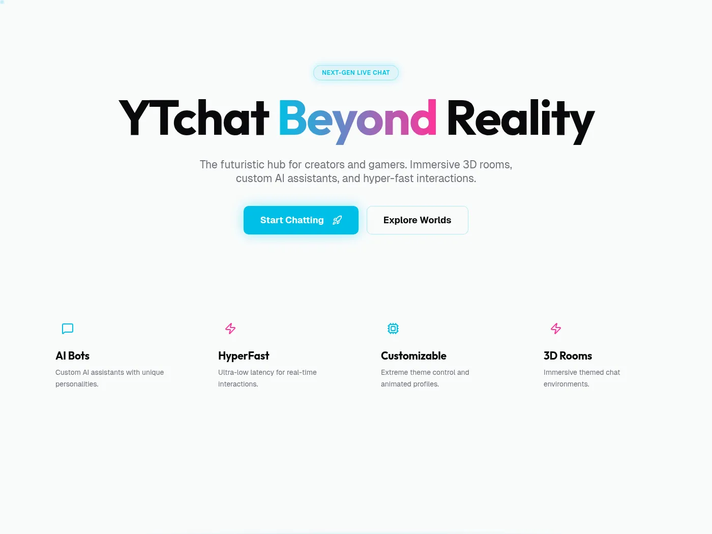 YTchat — Futuristic Live Chat