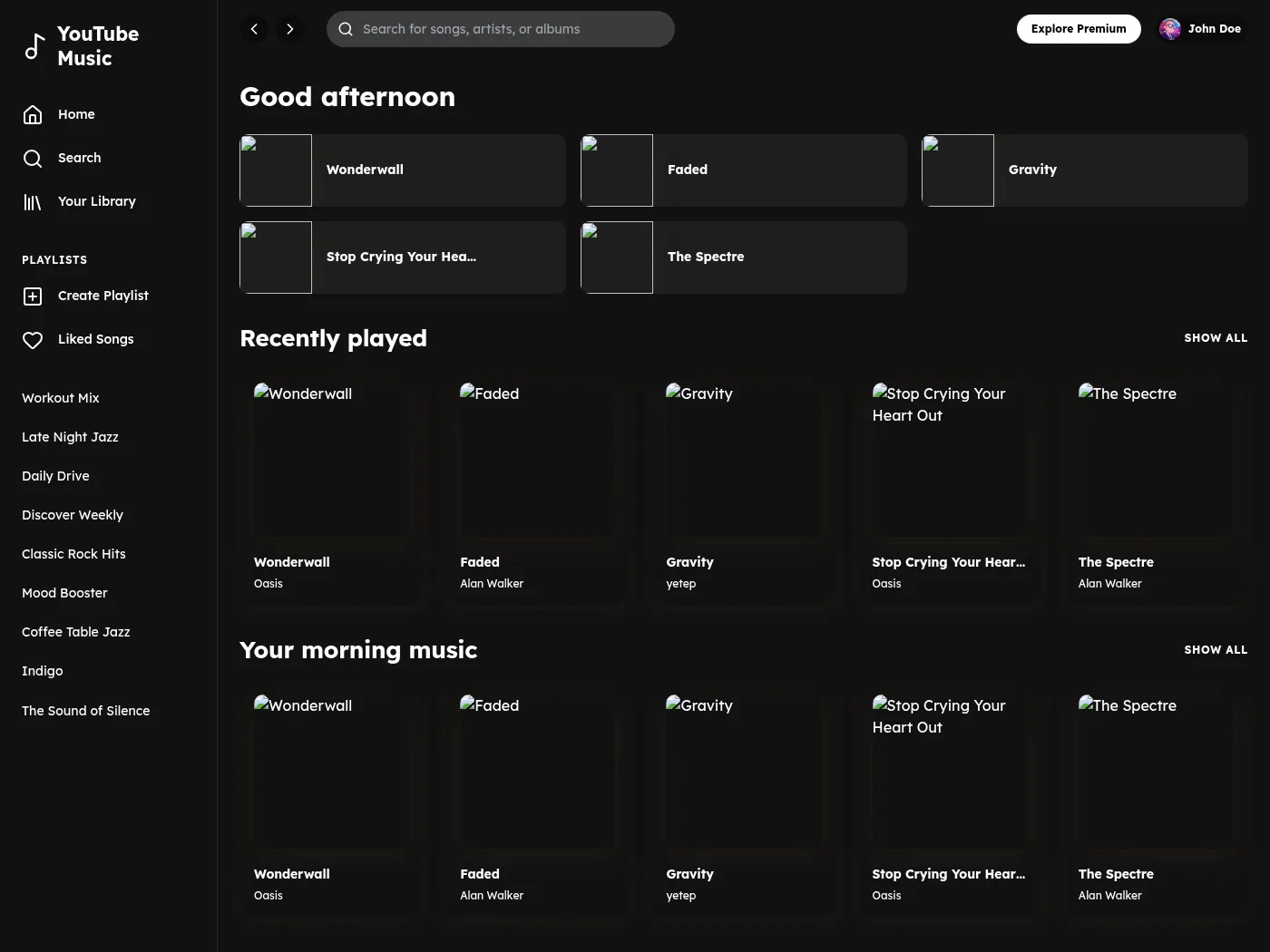 YouTube Music Web Player