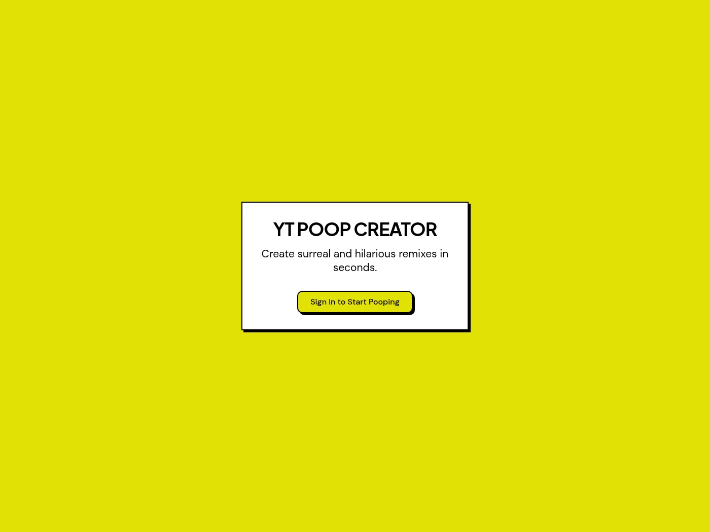 YT Poop Creator