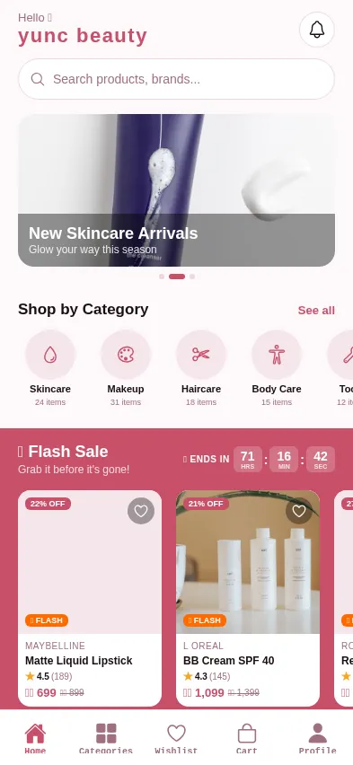 Yunc Beauty eCommerce