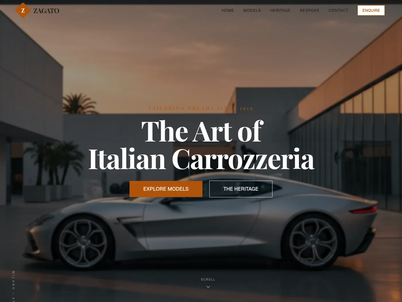 Zagato Website Redesign