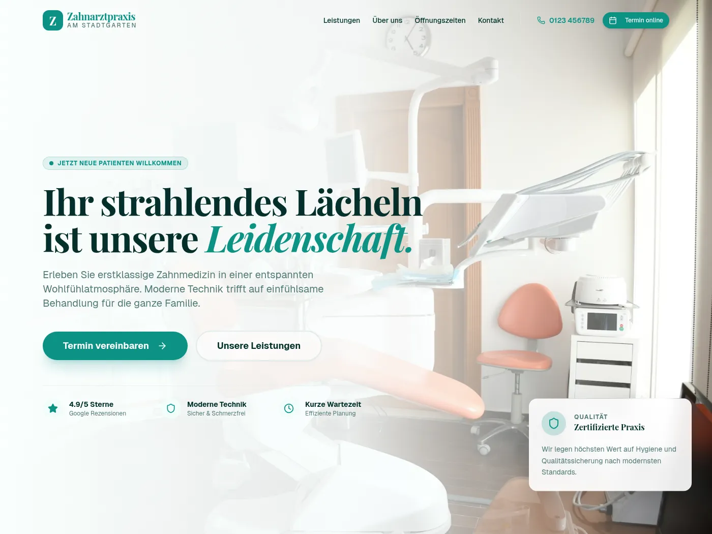 Zahnarzt Startseite