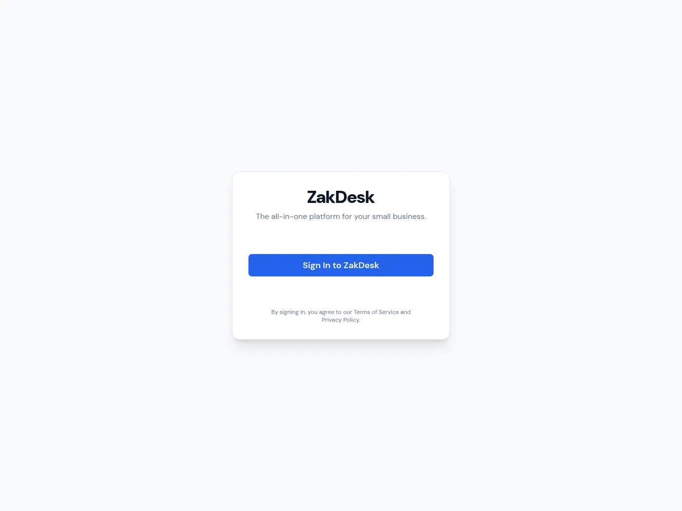 ZakDesk SaaS Platform