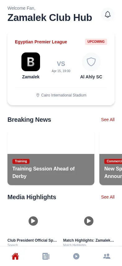 Zamalek Club Hub