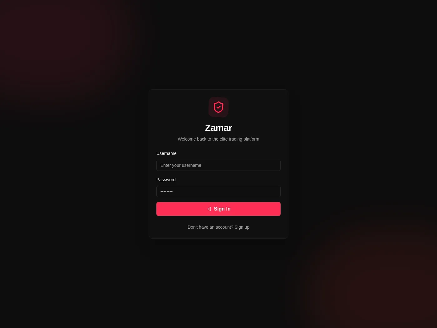 Zamar Trading Platform