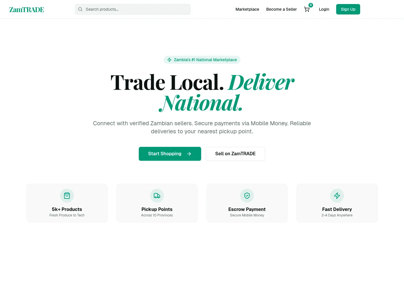 ZamTRADE Marketplace