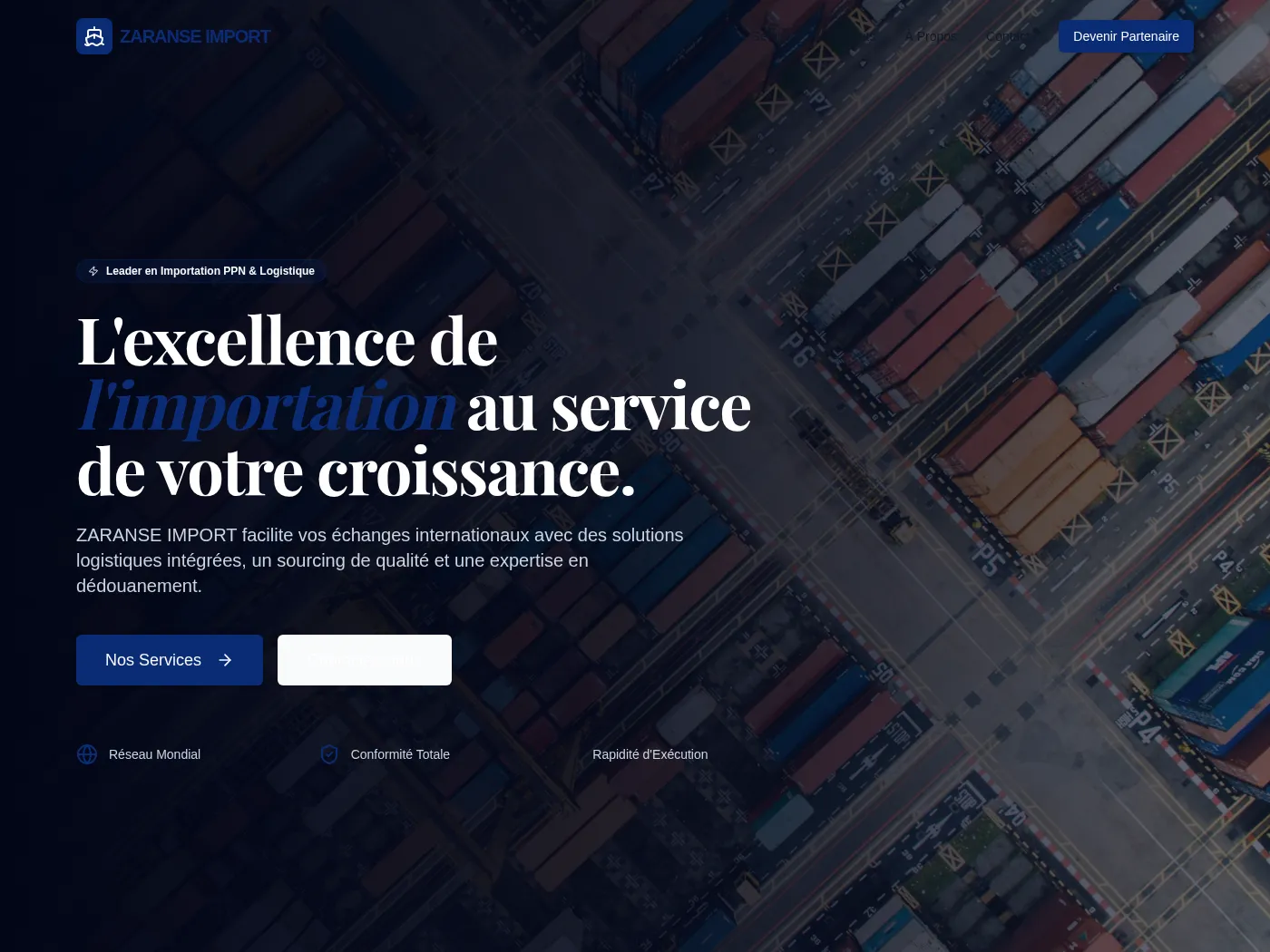 Zaranse Import Website