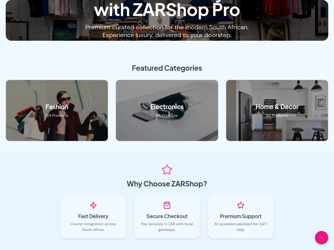 ZARShop Pro E-Commerce