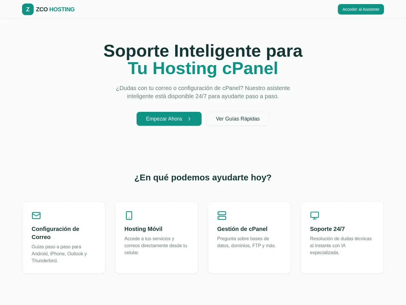 ZCO Hosting Chat Assistant