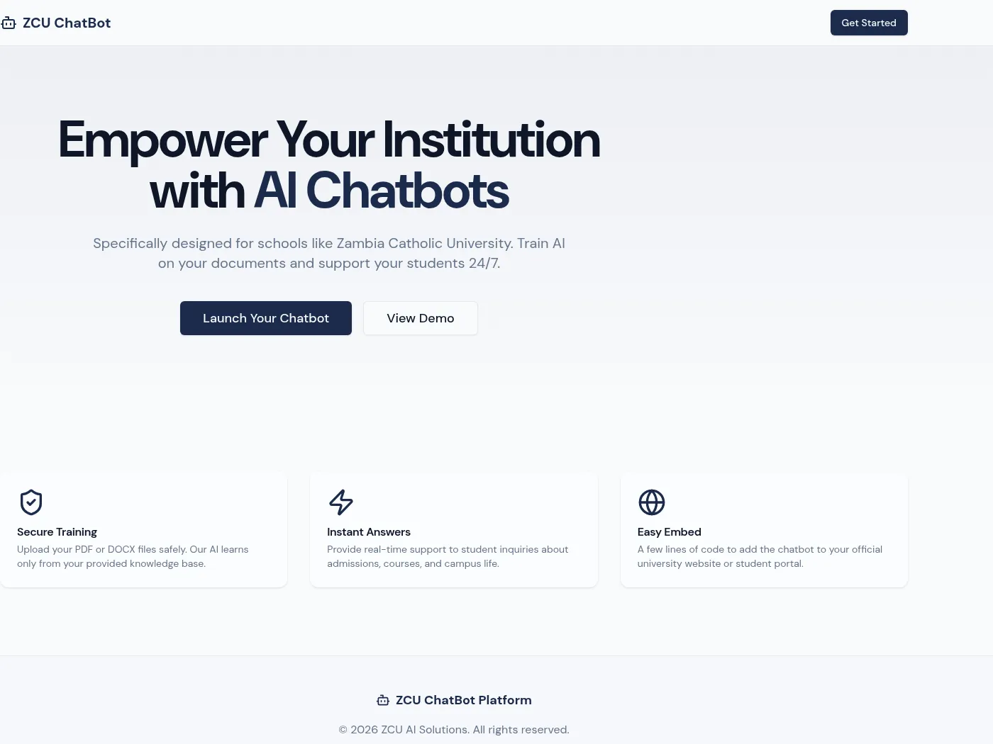 ZCU AI Chatbot Platform